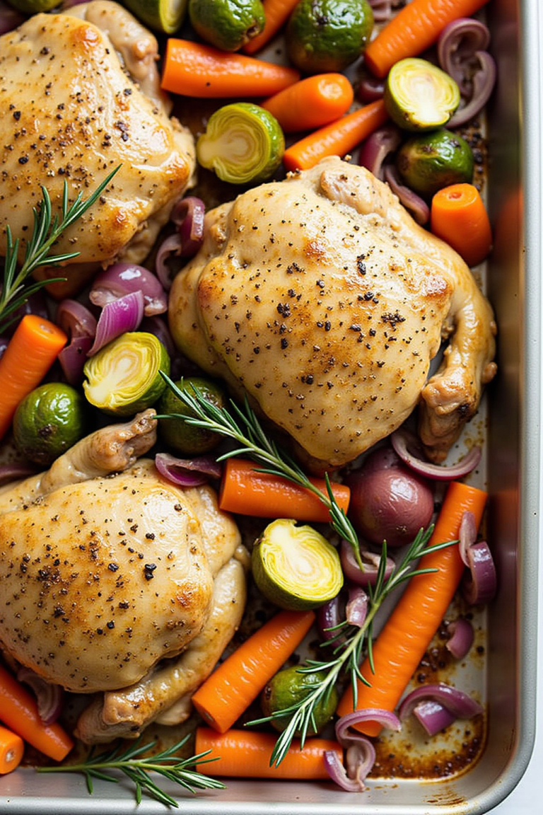 Autumn One-Pan Feast: Juicy Chicken & Caramelized Root Vegetables ...